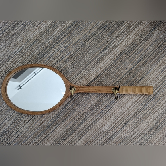 Wall Decor | Vintage Wood Tennis Racket Mirror Hatcoat Hanger | Poshmark